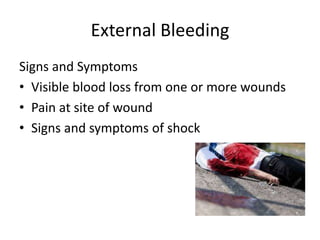 5 provide first aid shock,wounds and bleeding | PPT