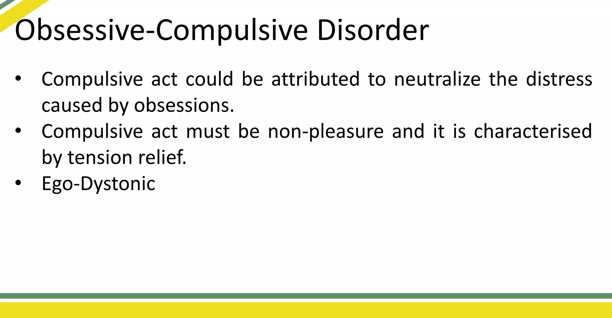 Psychopathology of ocd and bdd | PPTX