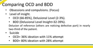 Psychopathology of ocd and bdd | PPTX