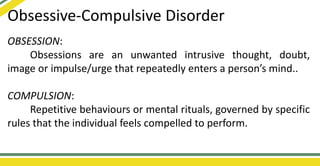 Psychopathology of ocd and bdd | PPTX