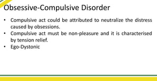 Psychopathology of ocd and bdd | PPTX
