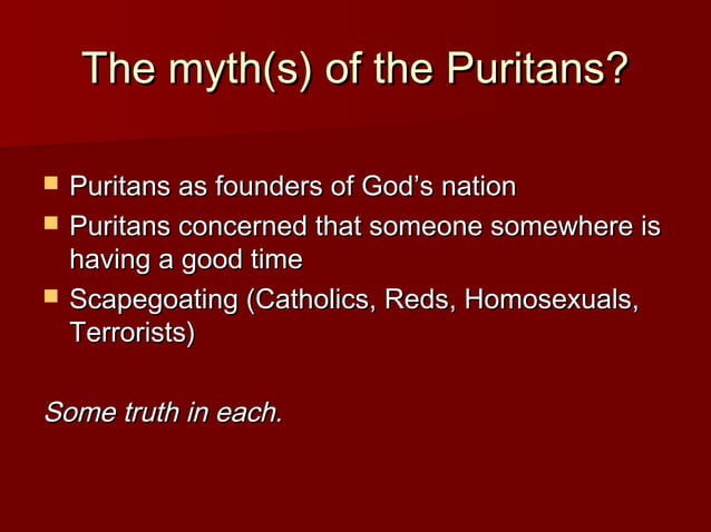 Puritans in American Religious History | PPT