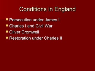 Puritans in American Religious History | PPT