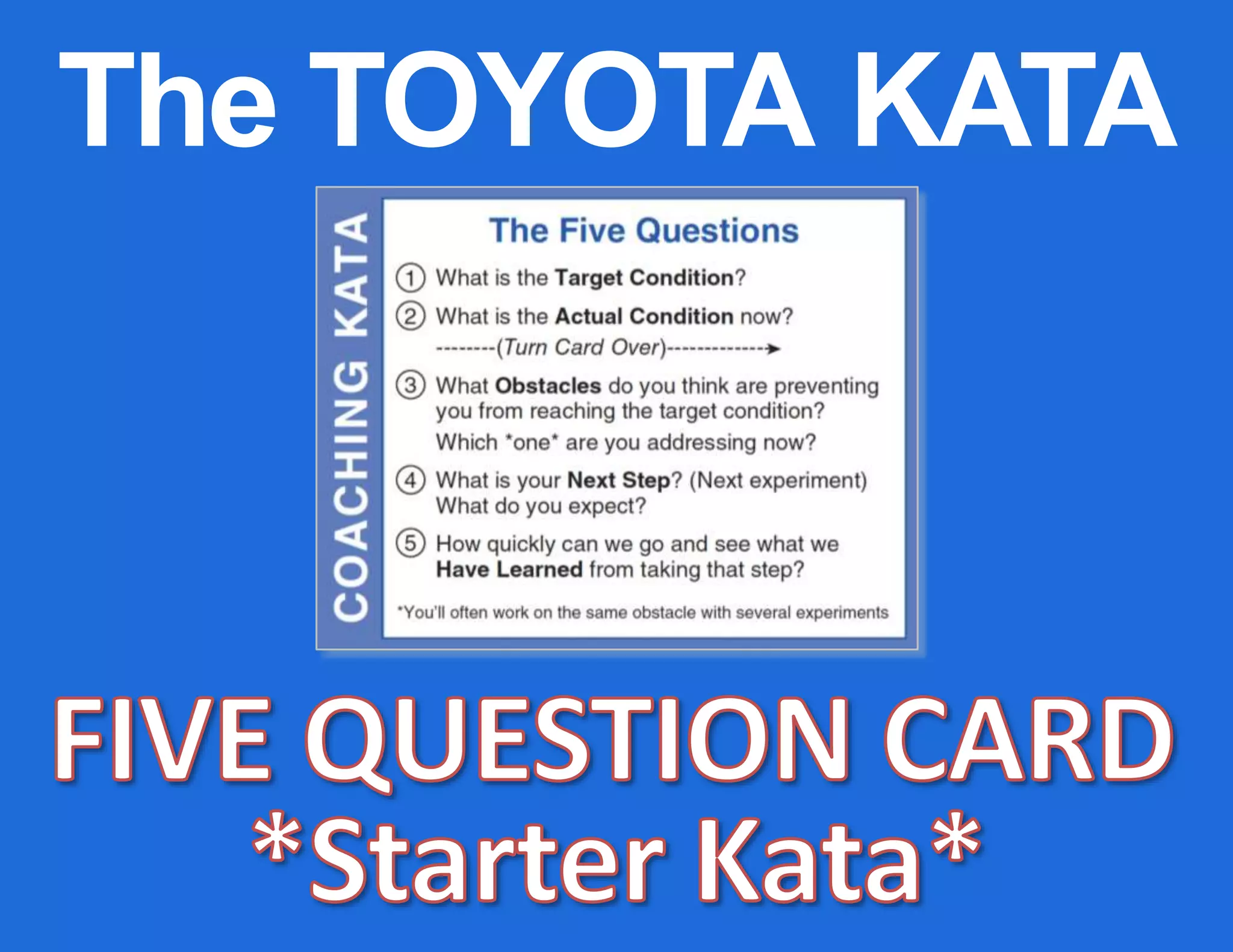 Toyota Kata Five Question Card | PPTX