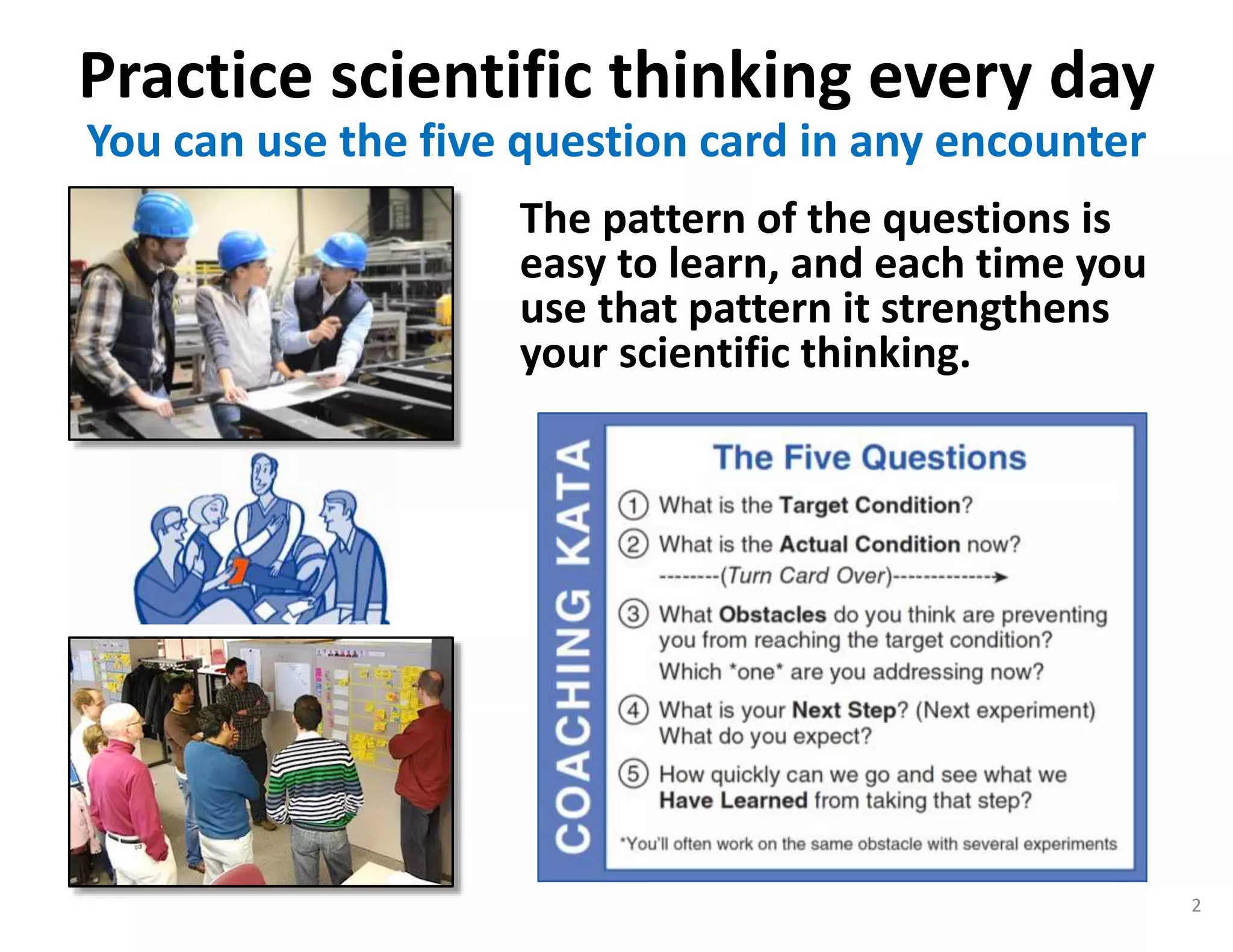 Toyota Kata Five Question Card | PPTX