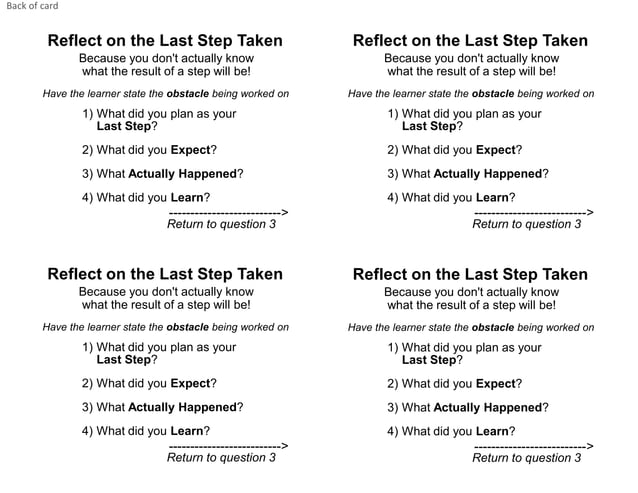 Toyota Kata Five Question Card | PPTX