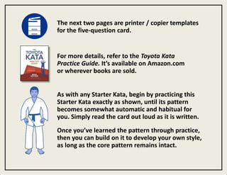 Toyota Kata Five Question Card | PPTX