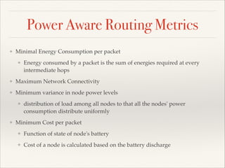 Power Aware Routing in Adhoc Networks | PDF