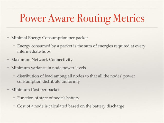 Power Aware Routing in Adhoc Networks | PDF