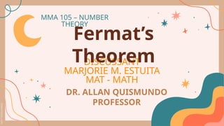 ppt-number-theory-fermats-theorem_(2).pptx | Science