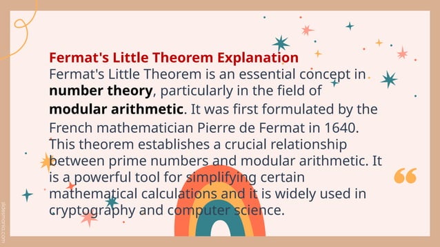 ppt-number-theory-fermats-theorem_(2).pptx | Science