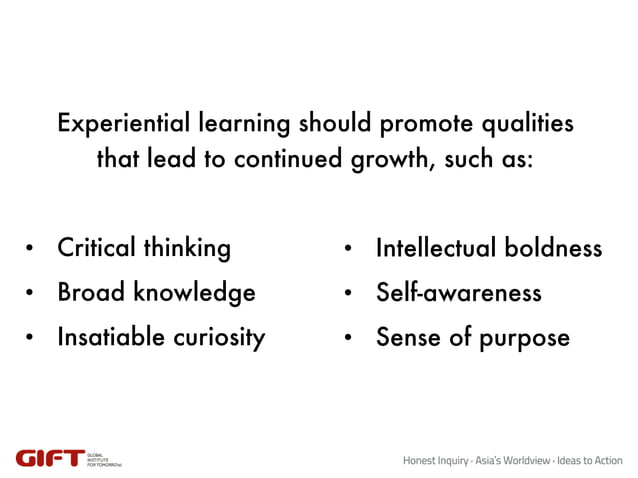 5 Questions to Ask of Any Experiential Learning Programme | PDF