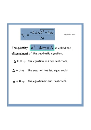 5) quadratic equations | PDF