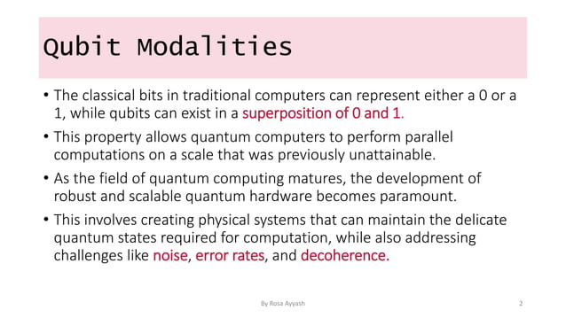 5 Qubit Modalities Used In Quantum Computing.pptx | Physics | Science