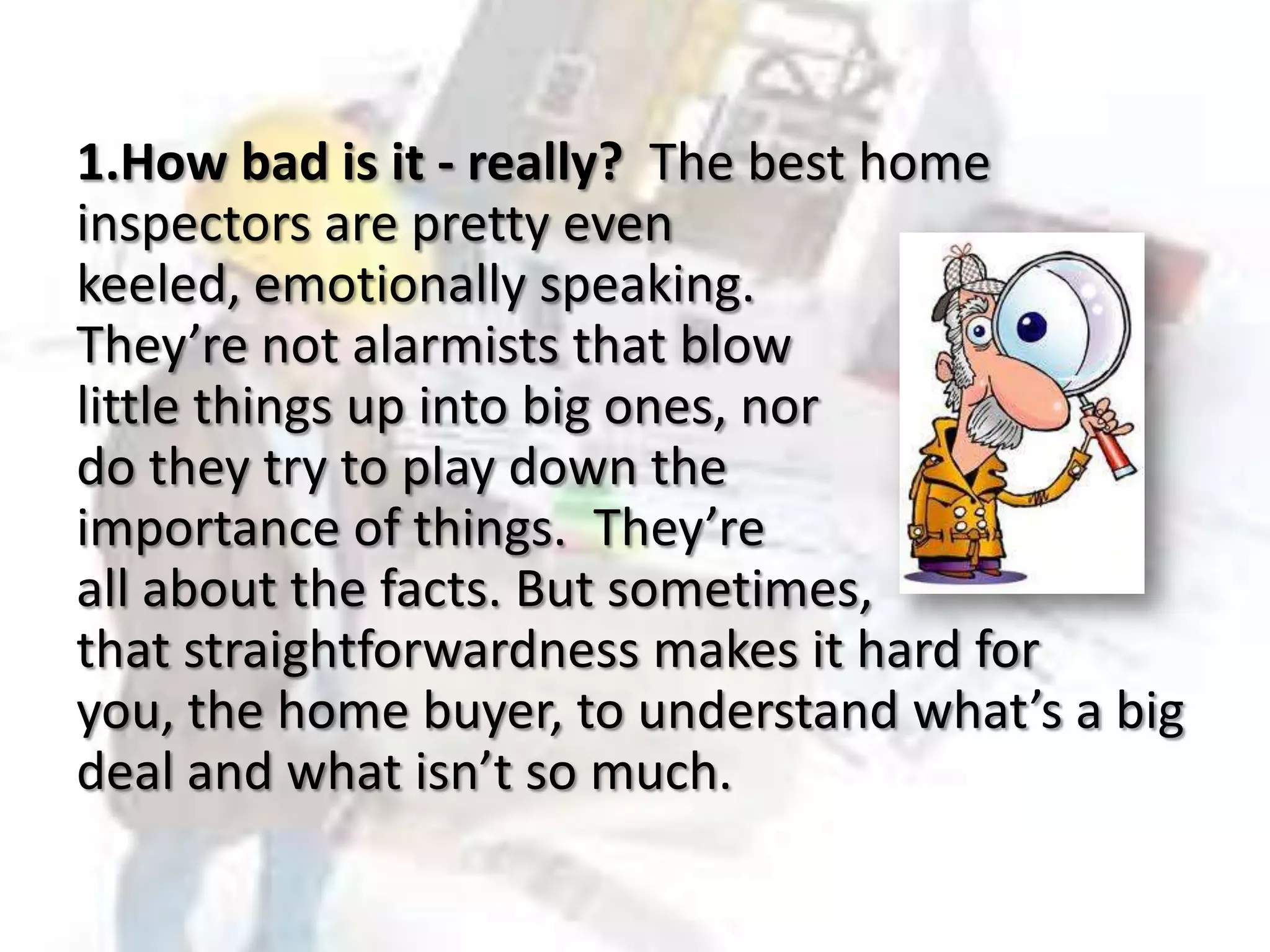 5 questions to ask your home inspector | PPT