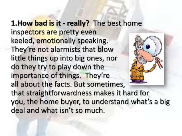 5 questions to ask your home inspector | PPT