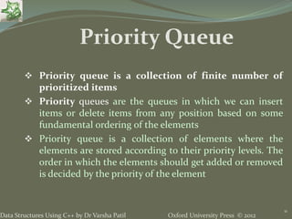 5. Queue - Data Structures using C++ by Varsha Patil | PPTX | Programming Languages | Computing