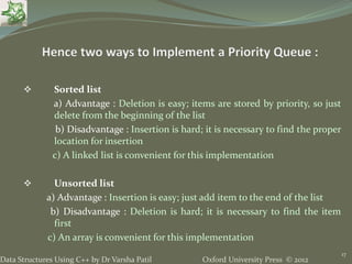 5. Queue - Data Structures using C++ by Varsha Patil | PPTX | Programming Languages | Computing