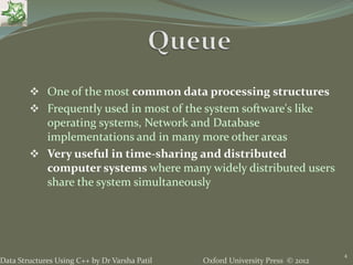 5. Queue - Data Structures using C++ by Varsha Patil | PPTX | Programming Languages | Computing