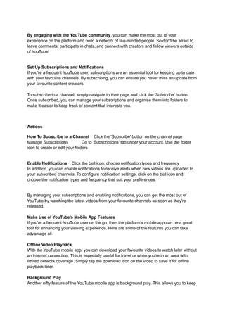 5 Quick Ways To Enhances Your YouTube Experience.pdf | Video Software ...