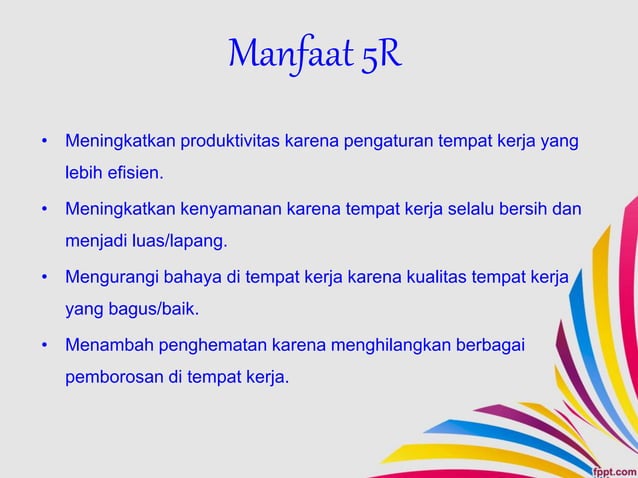 Presentasi tentang Pengertian dan Penjabaran 5R | PPT