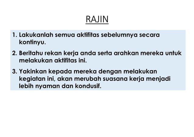 Materi 5 R Di area kerja site kantor dll | PPT