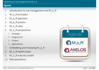 AXELOS - M_o_R® - Management of Risk - Foundation | PDF