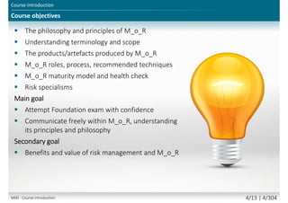 AXELOS - M_o_R® - Management of Risk - Foundation | PDF