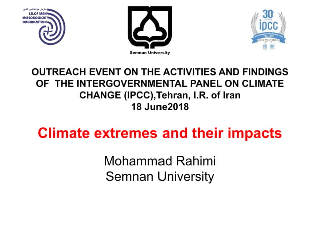 Finding - Climate extremes and their impacts | PPTX Finding - Climate extremes and their impacts | PPTX