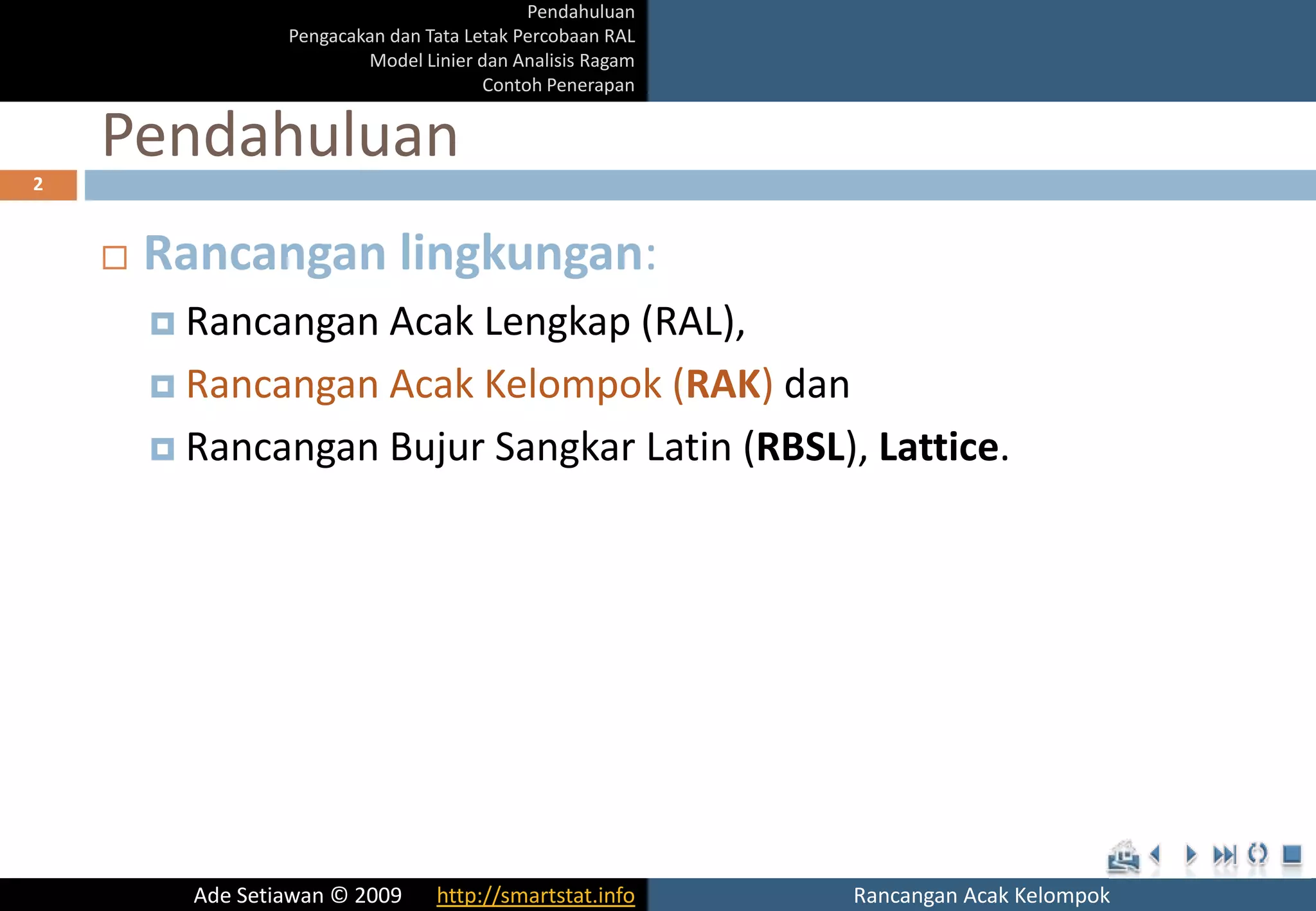 Rancangan Acak Kelompok (RAK) | PPTX