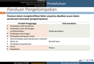 Rancangan Acak Kelompok (RAK) | PPTX