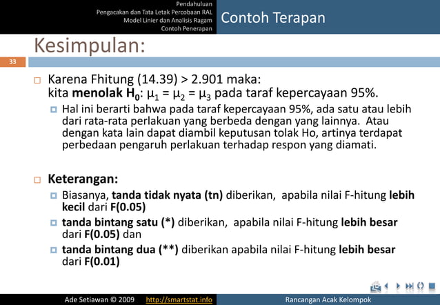 Rancangan Acak Kelompok (RAK) | PPTX