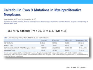 Revised classification/ prognostication Myelofibrosis | PPTX