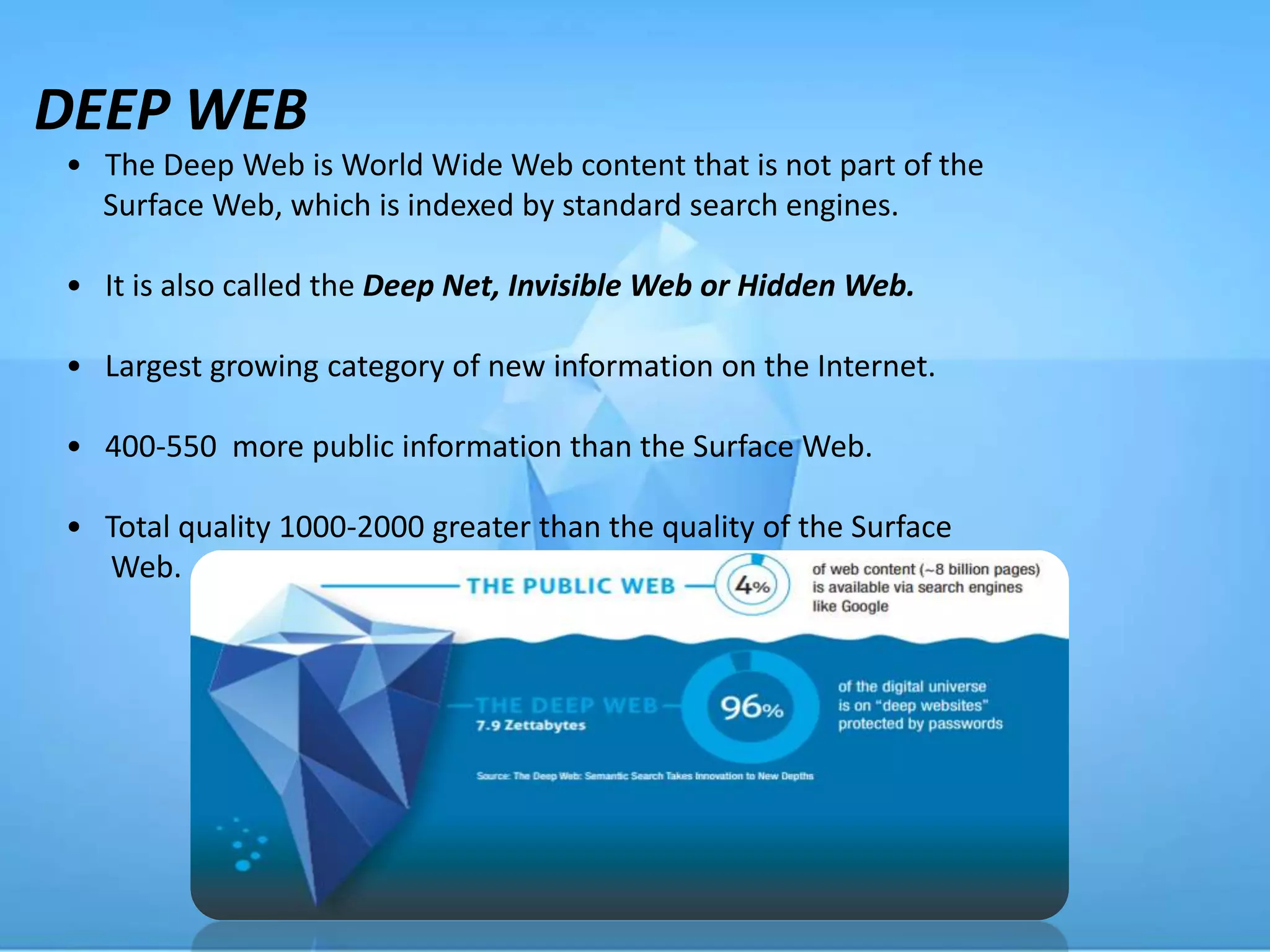 Deep web Seminar | PPTX