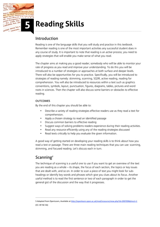 Reading Skills (PDF) | PDF