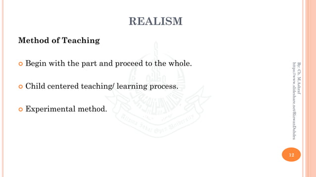 REALISM in Philosophy of Education | PDF | Physics | Science