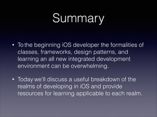 5 Realms for Learning iOS Development | PPT
