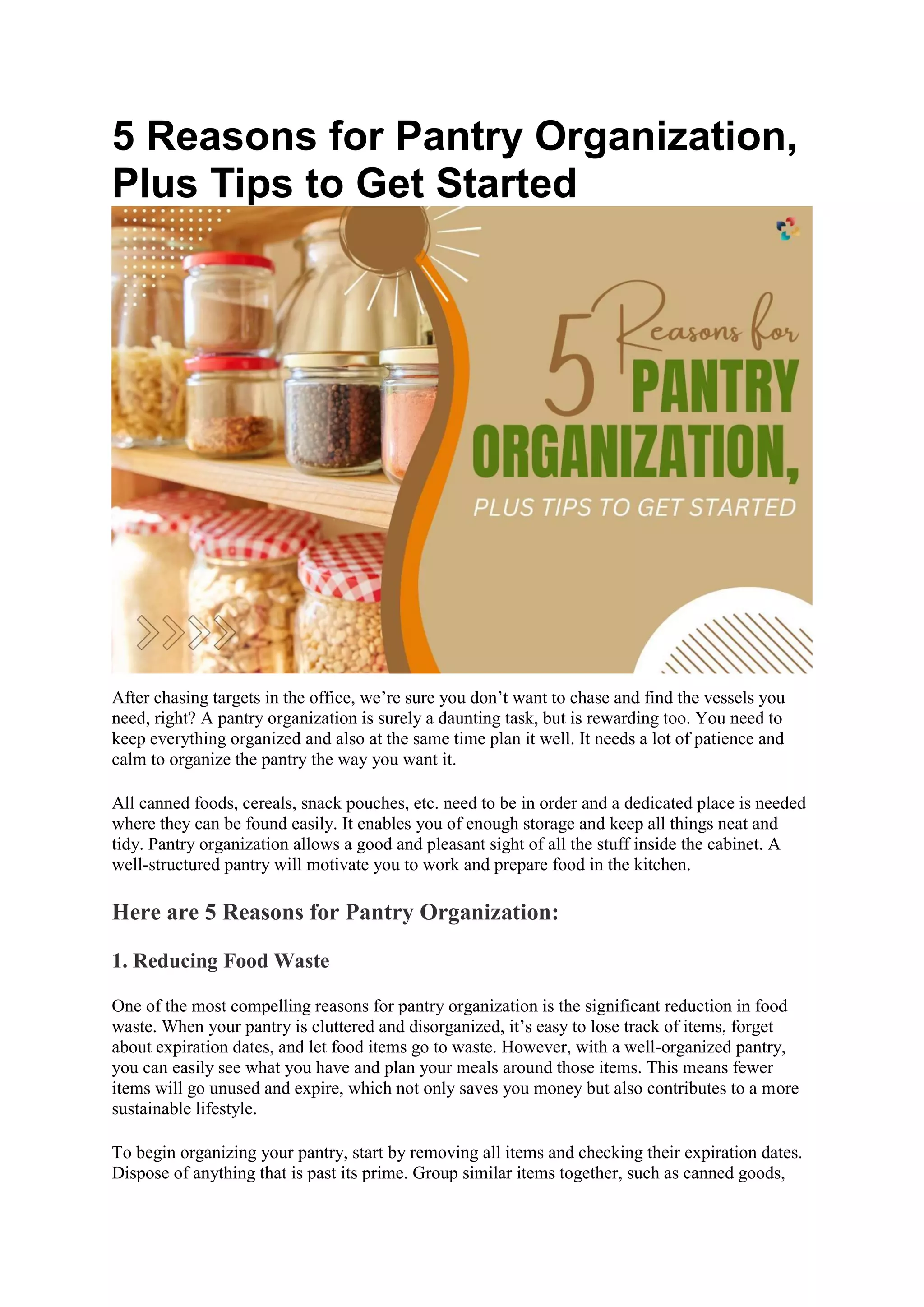 5 Reasons for Pantry Organization, Plus Tips to Get Started.pdf