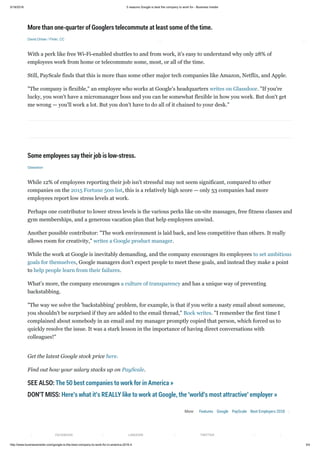 5 reasons google is best the company to work for | PDF