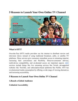 5 Reasons to Launch Your Own Online TV Channel.pdf