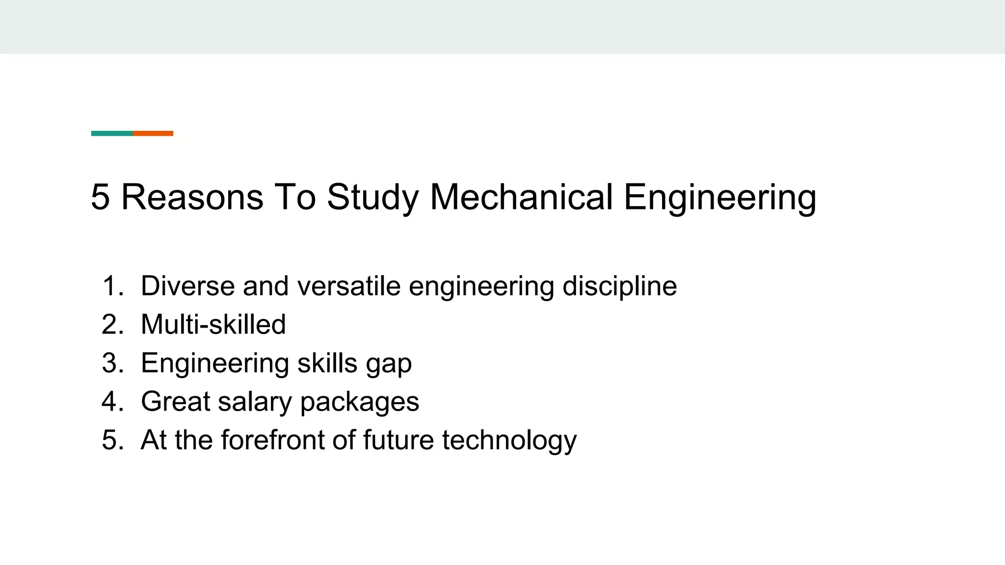5 reasons to study mechanical engineering | PPT