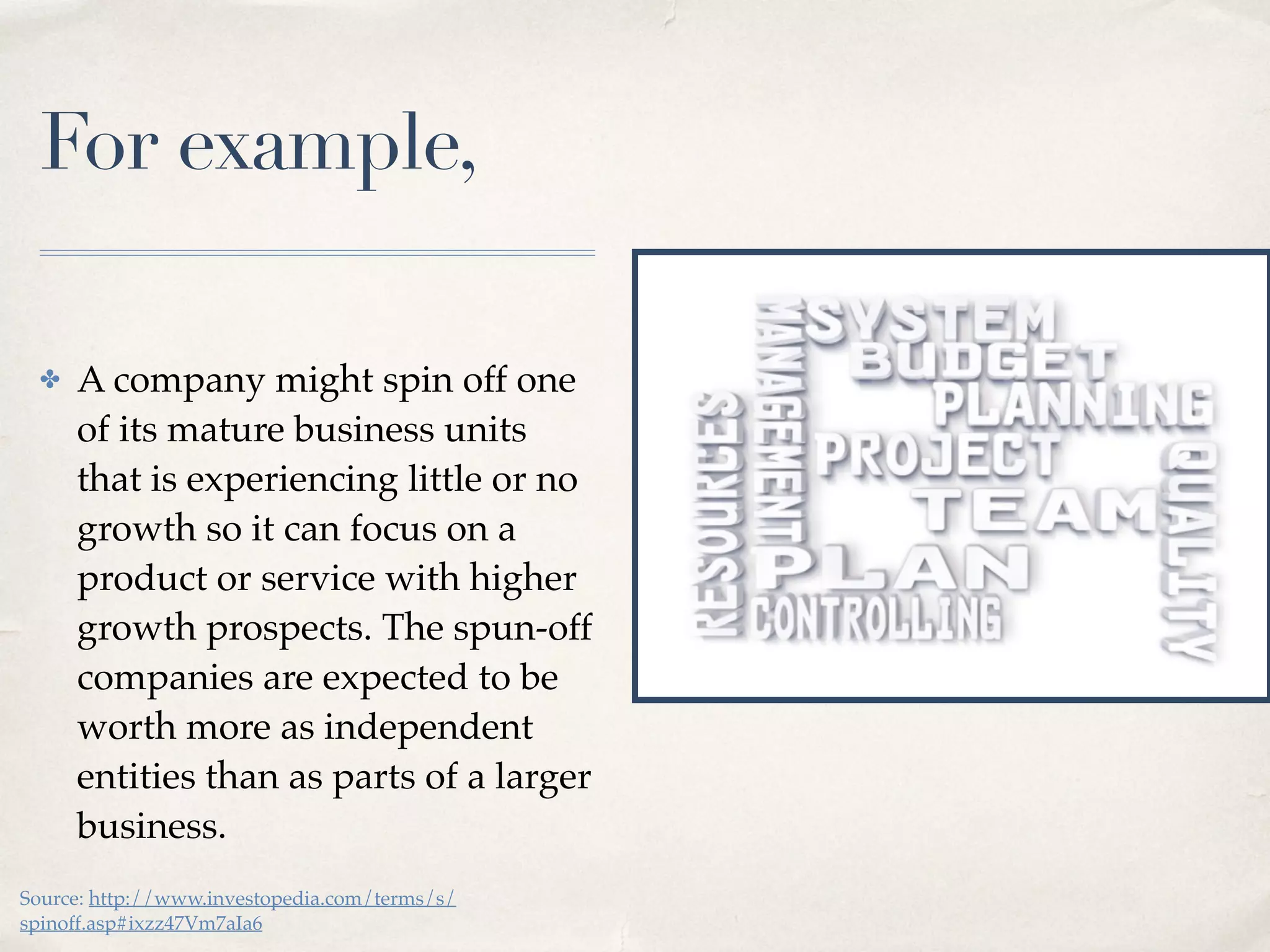 Larry Scheinfeld: 5 Reasons VCs Love Tech Spin-Offs | PPT | Free Download