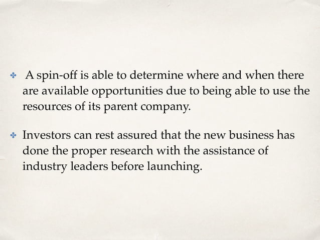 Larry Scheinfeld: 5 Reasons VCs Love Tech Spin-Offs | PPT