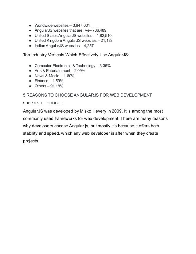 5 Reasons Why Choose Angularjs For Web Developmentpdf