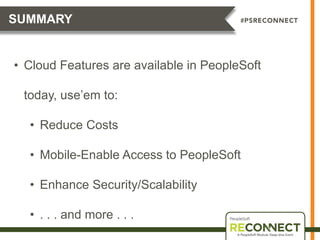 Leveraging PeopleSoft Cloud Features in Your Environments | PDF