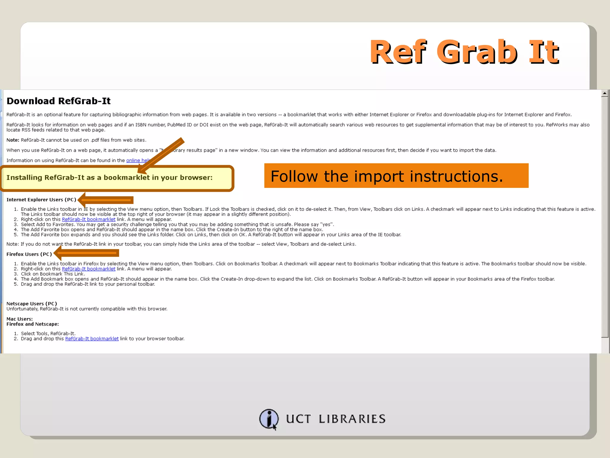 RefWorks RefGrab-It | PPT