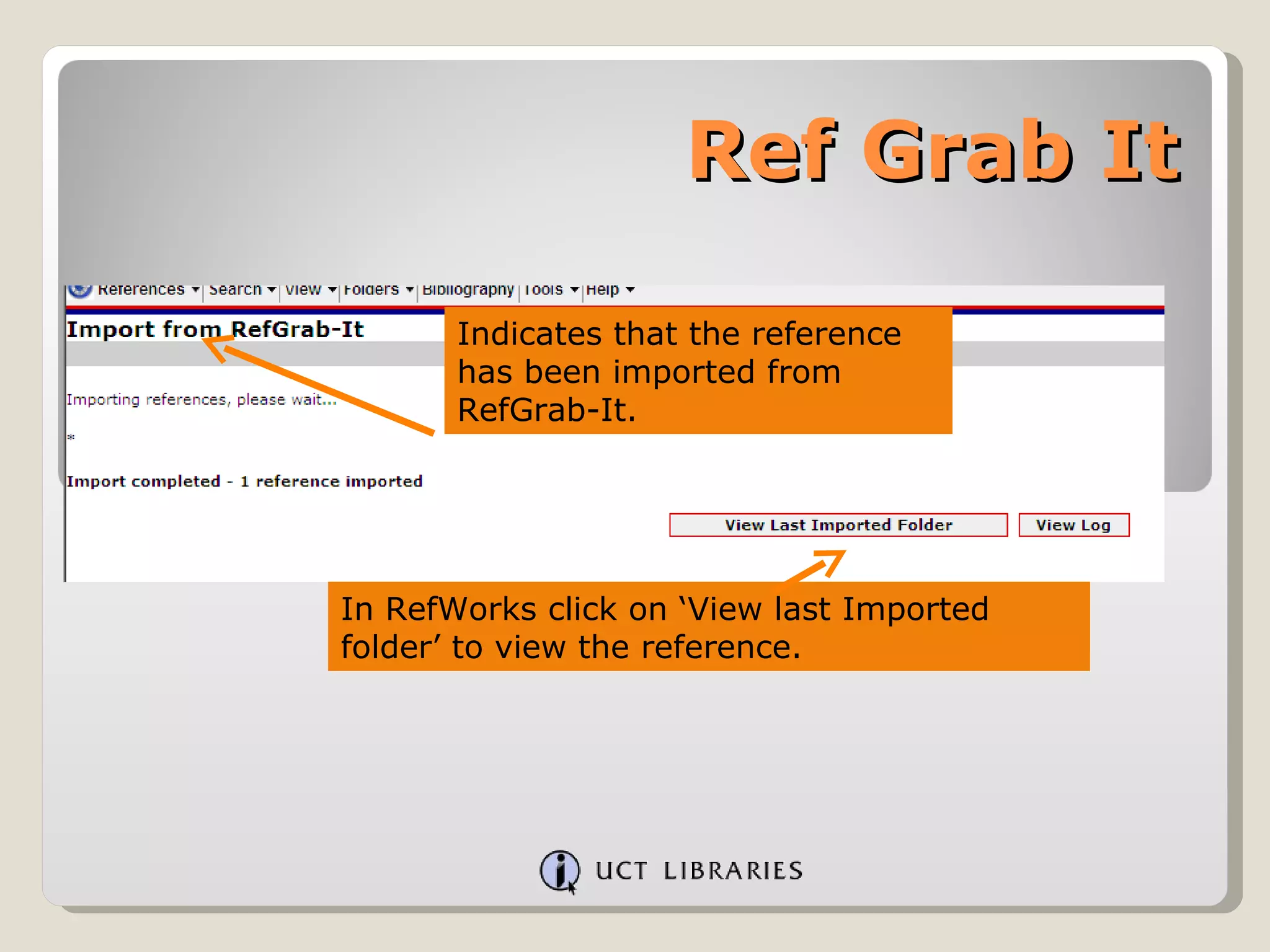 RefWorks RefGrab-It | PPT