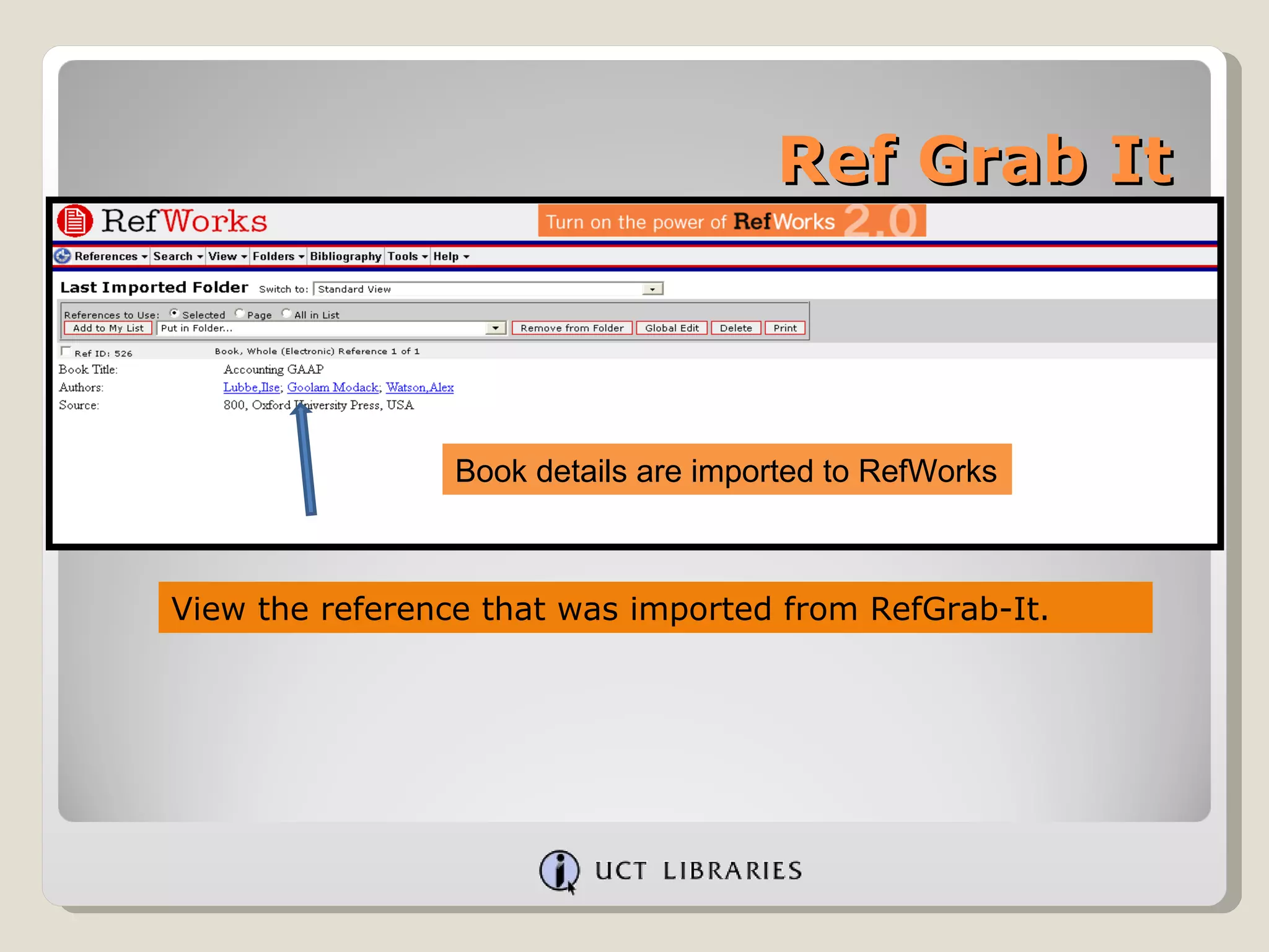RefWorks RefGrab-It | PPT