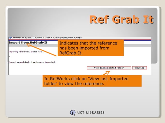RefWorks RefGrab-It | PPT