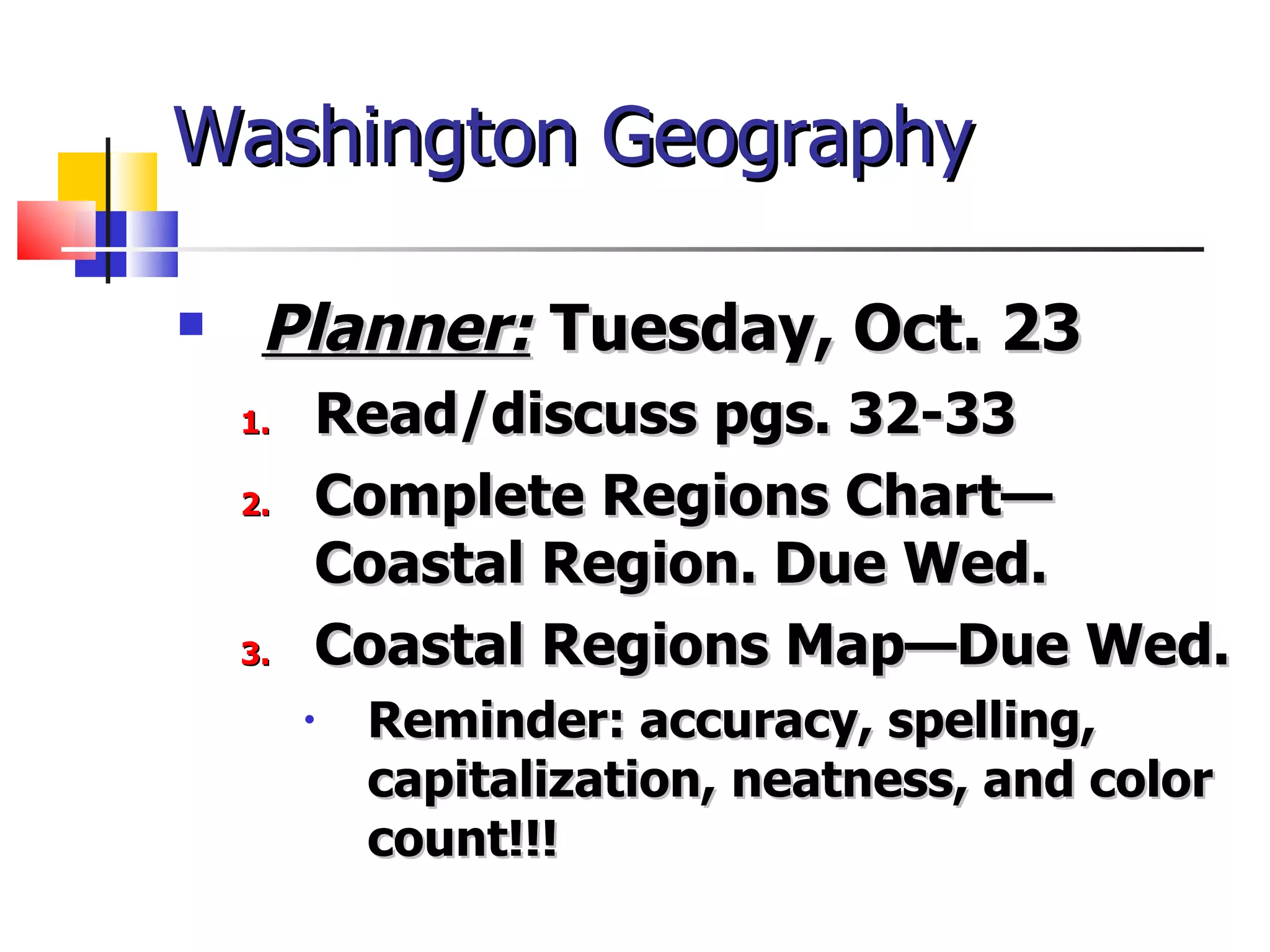 5 Regions Of Washington | PPT